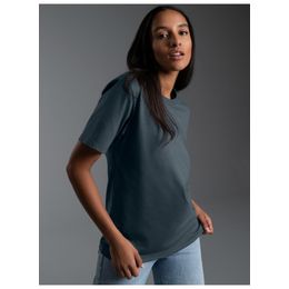 TRIGEMA Damen T-Shirt "TRIGEMA T-Shirt aus 100% Baumwolle", grau, Basic, Gr. XL, Single Jersey, 100% Baumwolle, Shirts