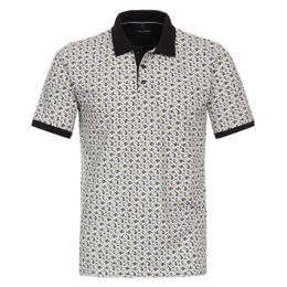 Casamoda Herren Poloshirt "Casamoda Polo-Shirt gemustert", blau, Gr. L, 100% Baumwolle, Shirts