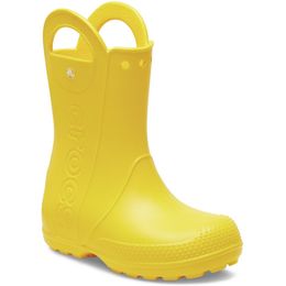 Gummistiefel Crocs "Toddler Handle It Rain Boot", M&auml;dchen, Gr. 27, gelb, Croslite&trade;, Schuhe Gummistiefel, Regenstiefel, Matschstiefel mit reflektierenden Logos