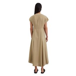 Marc O'Polo MARC O'POLO Damen Midikleid "aus LENZING ECOVERO ", beige, Gr. 32, unifarben, Obermaterial: 83% Viskose, 17% Polyamid, Kleider