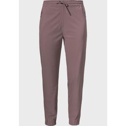 Sch&ouml;ffel Outdoorhose SCH&Ouml;FFEL "Pants Vienna L", Damen, Gr. 42, Normalgr&ouml;&szlig;en, lila (3905, braun), Oberstoff: 87% Polyester, 13% Elasthan, Hosen Outdoorhose