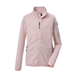 Fleecejacke Killtec "KOS 117 GRLS KNTFLC JCKT", M&auml;dchen, Gr. 128, rosa, Obermaterial: 95% Polyester, 5% Elasthan, Jacken Fleecejacke, Strickfleecejacke: warm, bequem, sportlich, bewegungsfreundlich