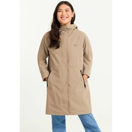 Funktionsmantel Jack Wolfskin "ONERA 2L COAT W", Damen, Gr. XS, oat, Obermaterial: 100% POLYESTER. Futter: 100% POLYESTER, M&auml;ntel Funktionsmantel