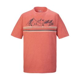 T-Shirt Killtec "KOS 64 MN TSHRT", Herren, Gr. XL, rot, Obermaterial: 92% Polyester, 8% Elasthan, Shirts T-Shirt, Leichtes, schnelltrocknendes Material, Adventure-Print.