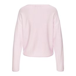 ELBSAND Damen Sweater, Gr. 32rosa, Feinstrick, Obermaterial: 55% Baumwolle, 45% Nylon, unifarben, Sweatshirts, aus hochwertigem Feinstrick, Loungewear