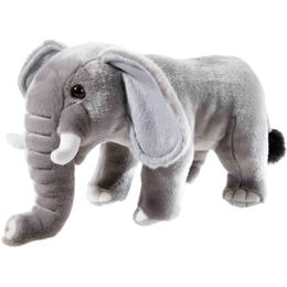 Kuscheltier Heunec "Misanimo, Elefant stehend", grau, Pl&uuml;schfiguren, KinderB:23cm H:19cm L:32cm, Polyester, Kuscheltier, B:23cm H:19cm L:32cm