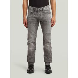 G-Star Raw G-STAR Herren Regular-fit-Jeans "Biker Patched Slim Jeans"sun faded gunmetal, Gr. 34, Obermaterial: 79% Baumwolle, 20% Baumwolle, 1% Elasthan, Jeans