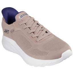 Slip-On Sneaker Skechers "BOBS SQUAD CHAOS-SOLID STEP", Herren, Gr. 48,5, grau (taupe), Textil, Schuhe, Schlupfschuh, Slipper, Sneaker zum Schlupfen, Topseller