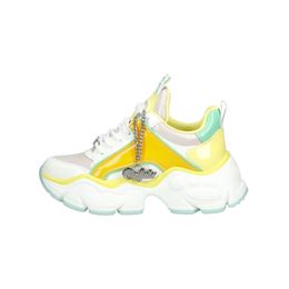 Buffalo Damen Sneaker "Buffalo Sneaker Lederimitat", Gr. 41, wei&szlig;, Lederimitat, Schuhe