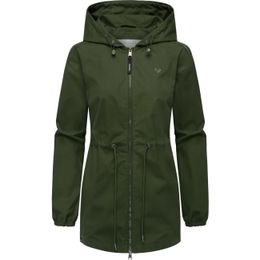Outdoorjacke Ragwear "Outdoorjacke Monadissimo B", Damen, Gr. L, gr&uuml;n (schwarz olive), Obermaterial: 65% Polyester PES. 35% Baumwolle CO. Obermaterial: Futter: 100% Polyester PES., Jacken Outdoorjacke