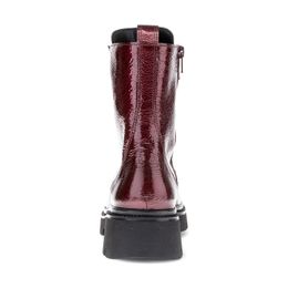 Gabor Damen Stiefelette, Gr. 40, rot, Lackleder, gl&auml;nzend, Schuhe, Blockabsatz, Boots, mit Front-Rei&szlig;verschluss