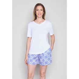 JOOP! Pyjamaoberteil JOOP, Damen, Gr. 34, wei&szlig;, Jersey, Obermaterial: 95% Modal, 5% Elasthan, bequem h&uuml;ftbedeckend, V-Ausschnitt, Shirts, mit V-Ausscshnitt und kurzem Arm