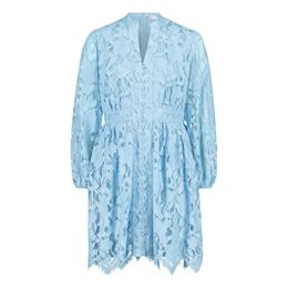 Vera Mont Damen Spitzenkleid "Damen mit Spitze", blau, Gr. 34, Spitze, Obermaterial: 61% Polyamid, 25% Baumwolle, 14% Polyester. Futter: 100%