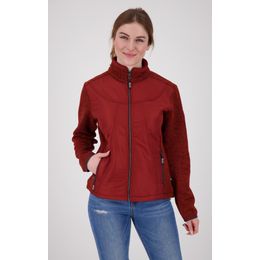 Strickfleecejacke DEPROC Active "LAKE RODELL WOMEN", Damen, Gr. 36 (S), rot, 100% Polyester, tailliert, gerader Abschluss mit innenliegendem Gummizug, Jacken Strickfleecejacke, auch in Gro&szlig;en Gr&ouml;&szlig;en erh&auml;ltlich