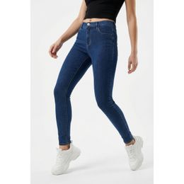 Only Damen Skinny-fit-Jeans "ONLRAY REG WAIST SKINNY BOX DNM"medium blau denim, Gr. XL, unifarben, Denim/Jeans, Obermaterial: 53% Viskose, 29%