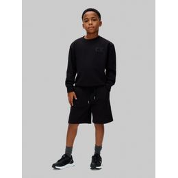 M&auml;dchen Shortsschwarz, Gr. 6, Calvin Klein Jeans, unifarben, Web, Obermaterial: 100% Baumwolle, Hosen, Regular fit mit elastischem Bund f&uuml;r Kinder