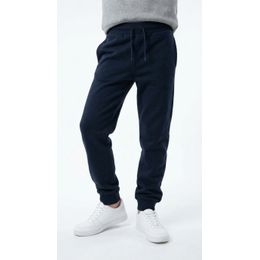 Sweatpants name it "NKMVIAN NREG SWE PANT UNB NOOS", Jungen, Gr. 116, N-Gr, blau (schwarz sapphire), Web, Obermaterial: 100% Baumwolle, unifarben, normal kn&ouml;chellang, Hosen Sweatpants
