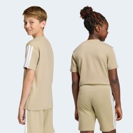 M&auml;dchen T-Shirt "J 3S TEE 160", beige, Gr. 128, adidas Sportswear, Obermaterial: 100% Baumwolle, Shirts, sportlicher Stil, Rundhalsausschnitt, ohne