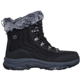 Skechers Damen Winterboots "TREGO-STORMIE", Gr. 40, schwarz, Lederimitat, Textil, Schuhe, Snowboots, Schn&uuml;rstiefel mit rutschhemmender Laufsohle