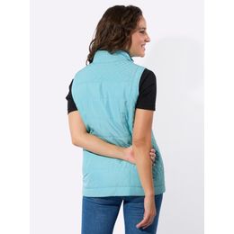Casual Looks Damen Steppweste, blau, Gr. 44, unifarben, 100% Polyester, Wattierung:100% Polyester, Westen