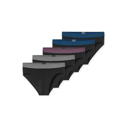 Rioslip Schiesser "95/5 Multipacks", Herren, Gr. 9, sortiert 11, Single Jersey, Obermaterial: 95% Baumwolle, 5% Elasthan, k&ouml;rpernah, Unterhosen, ohne Eingriff, Logobund