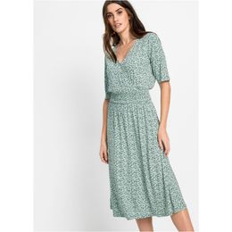 bonprix Damen Jerseykleid "Jerseykleid aus Viskose-Mix", gr&uuml;n, Gr. 32, Obermaterial: 95% Viskose, 5% Elasthan, Kleider, f&uuml;r sommerliche Tage, aus