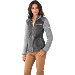 Damen Shirtjacke "Sweatjacke", grau, Gr. 48, Rick Cardona BY HEINE, unifarben, 100% Polyester, &Auml;rmel:20% Wolle, 70% Polyacryl, 10% Polyamid, Shirts