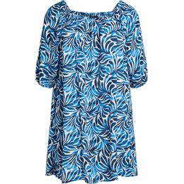 Swim By Zizzi Kleid 'Scami' Damen Gr&ouml;&szlig;e 54/56 blau / enzian / wei&szlig;
