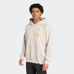 Herren Kapuzensweatjacke "POWER HOODIE MIT GRAFIKPRINT", beige, Gr. XL, adidas Performance, Obermaterial: 71% Baumwolle, 29% Polyester, Sweatjacken