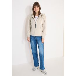 Cecil Damen Blouson, beige, Gr. XXL, unifarben, Web, Obermaterial 1: 56% Baumwolle, 44% Polyester. Obermaterial 2: 100% Baumwolle, Futter: 100%