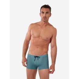 HOM Badeshorts ' Swim Shorts Espresso ' Herren Gr&ouml;&szlig;e S blau / t&uuml;rkis