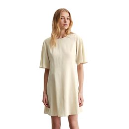Marc O'Polo MARC O'POLO Damen Midikleid "aus TENCEL Lyocell-Leinen-Mix", beige, Gr. 38, unifarben, Obermaterial: 90% Lyocell, 10% Leinen, Kleider