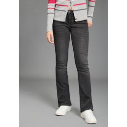 Kangaroos Damen Bootcut-Jeans, grau, Basic, Gr. 40, Denim/Jeans, Obermaterial: 98% Baumwolle, 2% Elasthan, Jeans, mit ausgestellter Beinform, aus