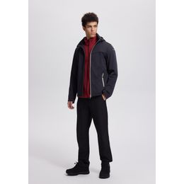 Icepeak Herren Softshelljacke "BIGGS"anthrazit, Gr. 54, Obermaterial: 100% Polyester, Jacken, wasserabweisendes Obermaterial, atmungsaktiv,