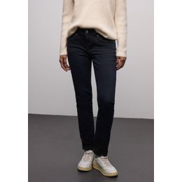 Street One Damen Slim-fit-Jeans, blau, Gr. 36, unifarben, Jeans, 98% Baumwolle, 2% Elasthan, Jeans, aus Baumwolle mit Stretchanteil