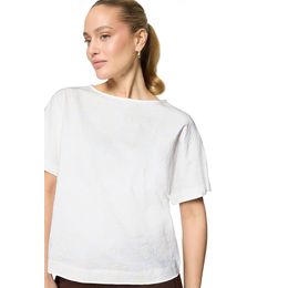 Kurzarmshirt Zero "Damen mit Stickerei", Damen, Gr. 34, cream, cream, Obermaterial: 100% Baumwolle, bedruckt, loose fit normal, U-Boot-Ausschnitt, Shirts, Stickerei