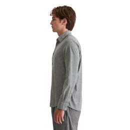 Marc O'Polo MARC O'POLO Herren Langarmhemd "aus Bio-Baumwoll-Flanell", grau, Gr. L, unifarben, Obermaterial: 100% Baumwolle, Hemden