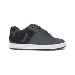 Sneaker DC Shoes "Court Graffik", Herren, Gr. 8(40,5), grau (dk grau, schwarz, wei&szlig;), Obermaterial:57.05% Leder, 28.2% Synthetikmaterial, 13.87% Microfaser, 0.88% Textil;, Schuhe Sneaker