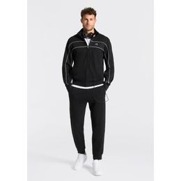 Champion Herren Jogginganzug "Terry Full Zip Sweatshirt", schwarz, Gr. S, Obermaterial: 55% Baumwolle, 45% Polyester, Sportanz&uuml;ge, aus Baumwolle und