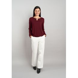 Seidel Moden Damen Langarmshirt, rot, Gr. 40, Jersey, Obermaterial: 94% Viskose, 6% Elasthan, Shirts, MADE IN GERMANY