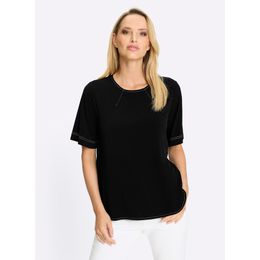 Heine Damen T-Shirt "Shirt", schwarz, Gr. 34, unifarben, 95% Polyester, 5% Elasthan, Shirts