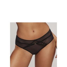 Lascana Damen Panty, Gr. 32, schwarz, Netz, Obermaterial: 87% Polyamid, 13% Elasthan, Unterhosen, mit edlem B&auml;nderdetail und sexy Cut-Out