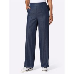Classic Basics Damen Bequeme Jeansdunkelblau, Gr. 46, unifarben, 100% Baumwolle, Jeans