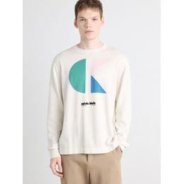 Calvin Klein Jeans Pullover Herren Gr&ouml;&szlig;e XL ecru / royalblau / jade / rosa