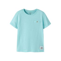 Kurzarmshirt name it "NKMVINCENT SS TOP F NOOS", Jungen, Gr. 146/152, limpet shell, Jersey, Obermaterial: 100% Baumwolle, unifarben, regular fit normal, Rundhals, Shirts, Baumwolle, Brusttasche