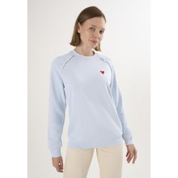 Sweater FELIX HARDY "Basic Rundhals Sweatshirt", Damen, Gr. M, babyblau, 65% Baumwolle, 35% Polyester, Sweatshirts Sweater