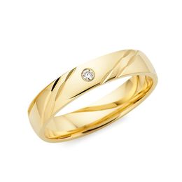 Phoenix PH&Ouml;NIX Damen Trauring "Schmuck Partnerring Ehering Verlobungsring Freundschaftsring", 51, 0,02 SI = kleine Einschl&uuml;sse mit Brillant, Silber 925