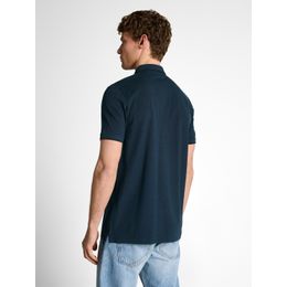 Herren Poloshirt, blau, Gr. S, Tom Tailor Denim, unifarben, Single Jersey, Obermaterial: 100% Baumwolle, Shirts, mit Polo Kragen