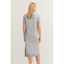 Bugatti Damen Strickkleid, grau, Gr. M, unifarben, 96% Viskose, 4% Elasthan, Kleider, mit kurzen &Auml;rmeln & Seitenschlitzen