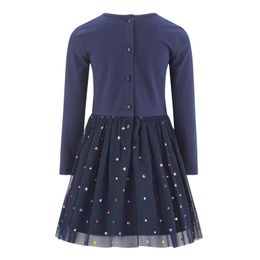 happy girls M&auml;dchen Jerseykleid, blau, Gr. 92, bedruckt, Jersey, Obermaterial: 95% Baumwolle, 5% Elasthan. Obermaterial 2: 100% Polyester. Futter: